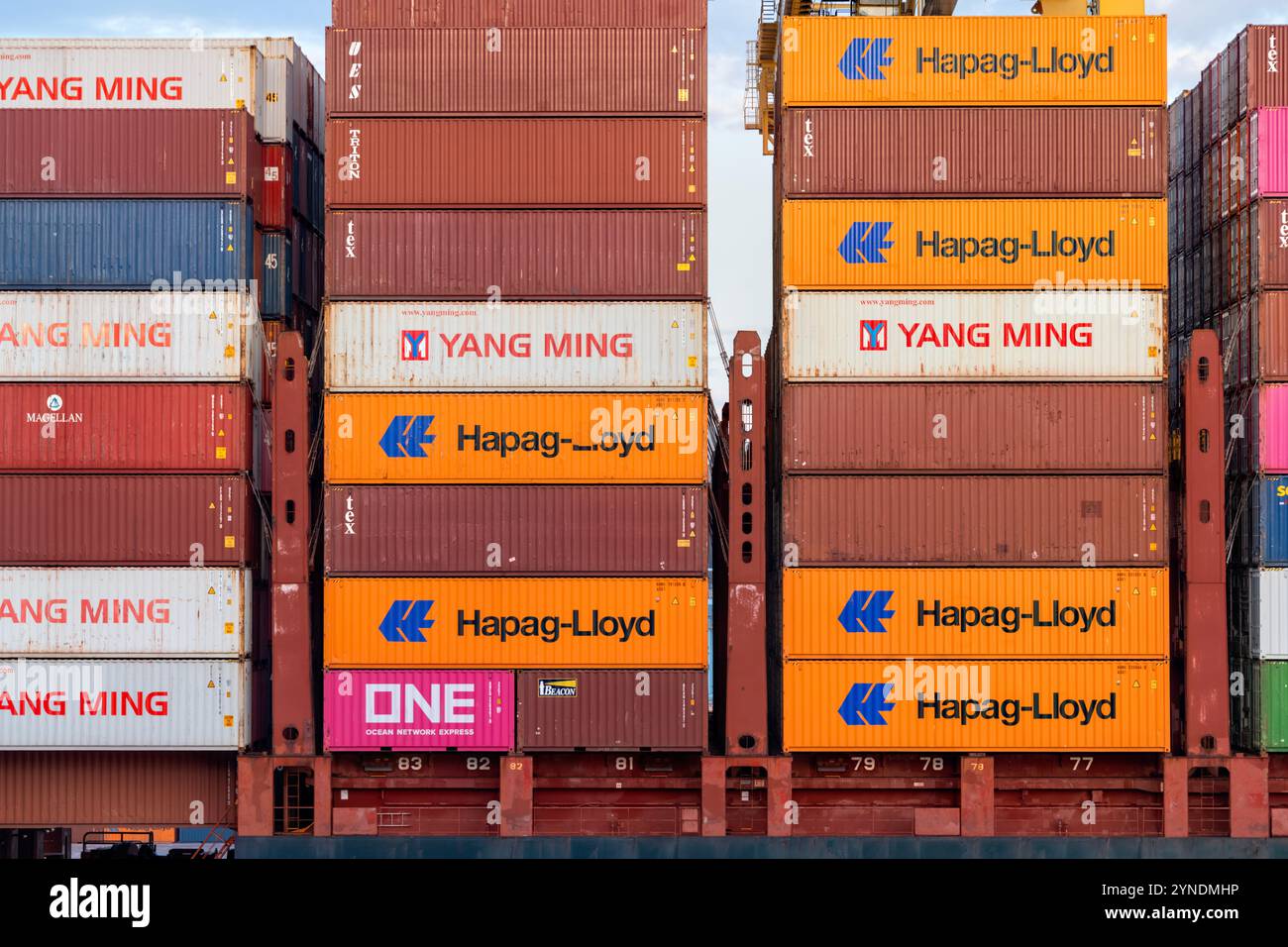 Spyros V container ship at Muelle Sur Container Terminal, Barcelona ...