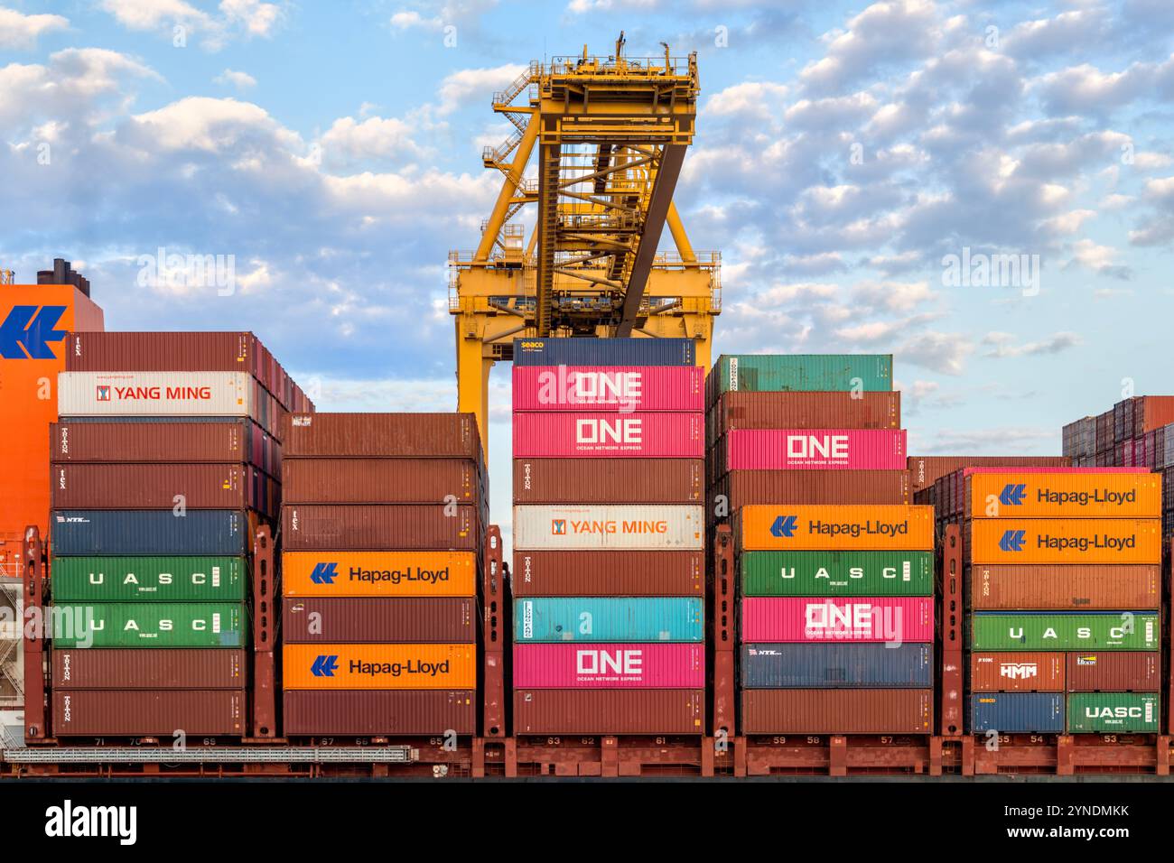 Spyros V container ship at Muelle Sur Container Terminal, Barcelona ...