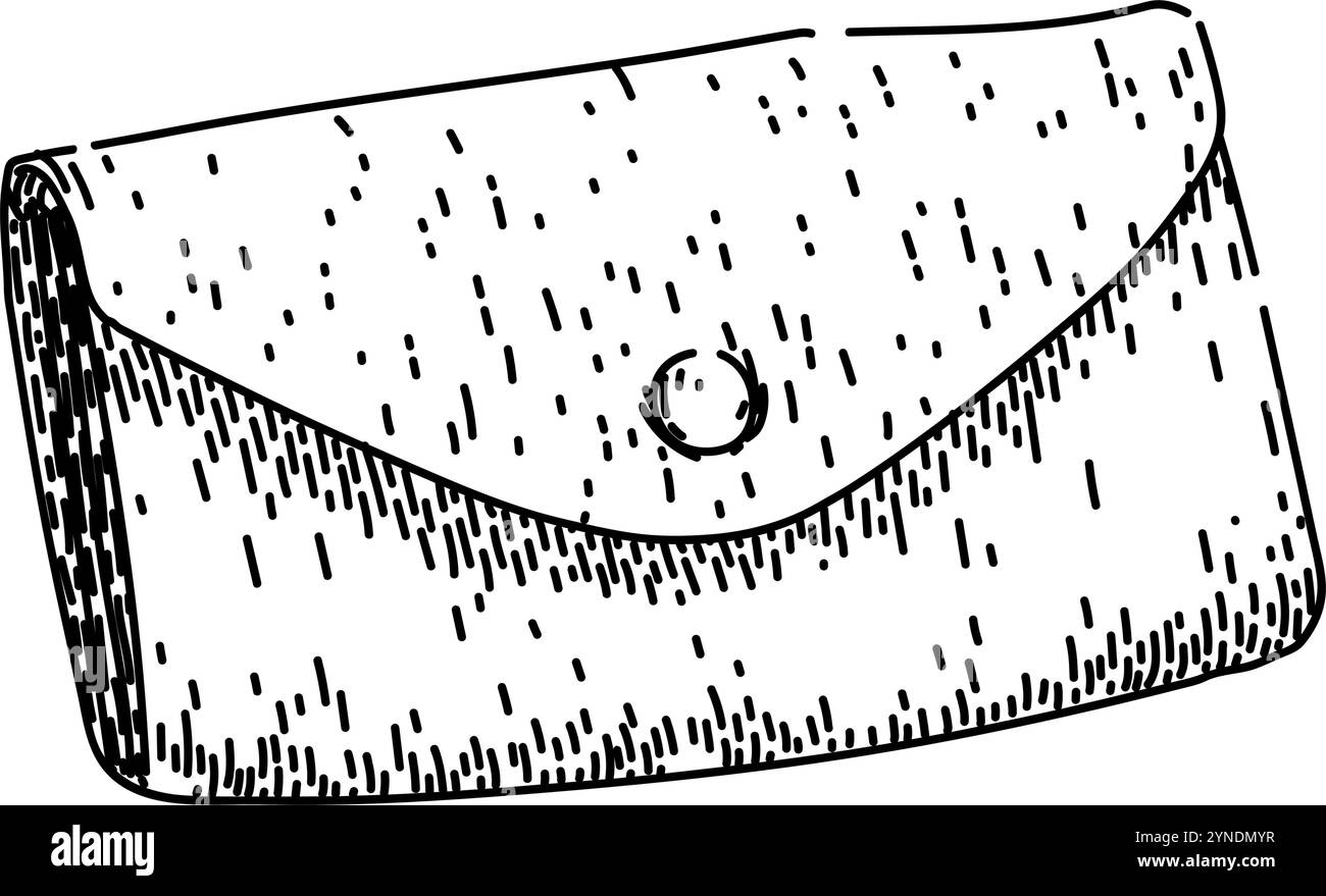 retro wallet sketch hand drawn vector Stock Vector Image & Art - Alamy