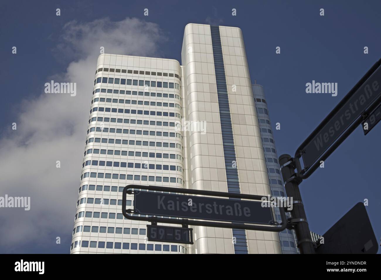 Dresdner Bank Tower, Silver Tower, headquarters of Deutsche Bahn ...
