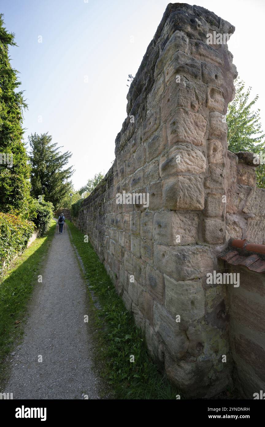 Medieval town wall, built and extended in the 13th century ...