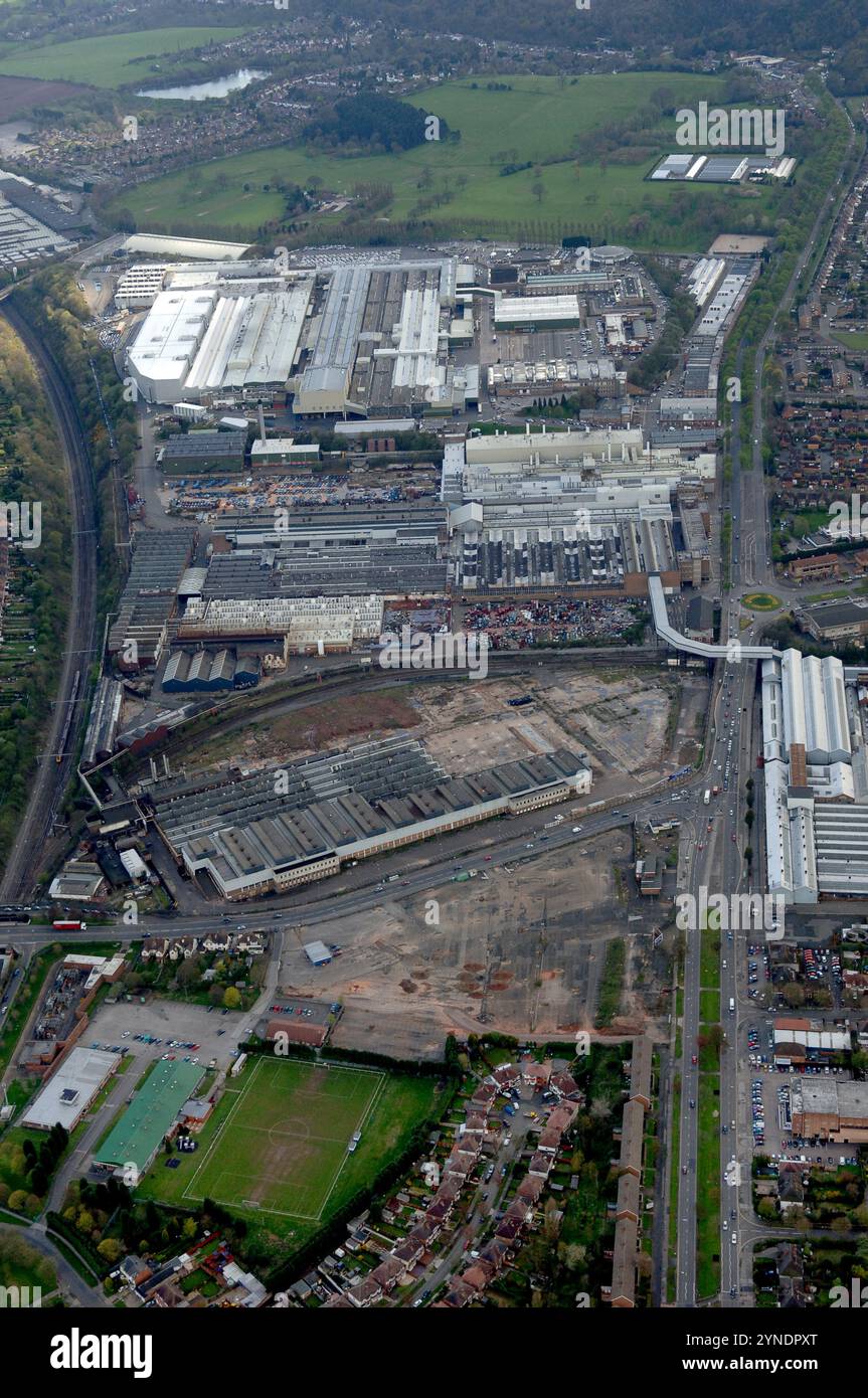 Aerial view Longbridge car factory in Birmingham, West Midlands, Uk ...