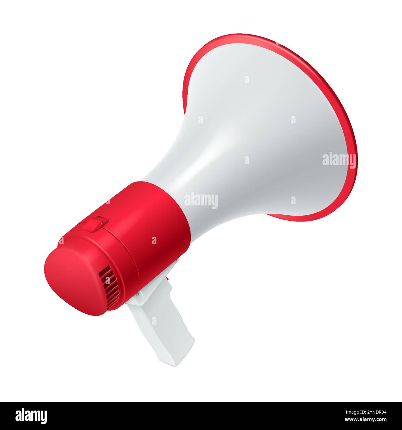 Loudspeaker audio messages back three-quarter view realistic vector ...