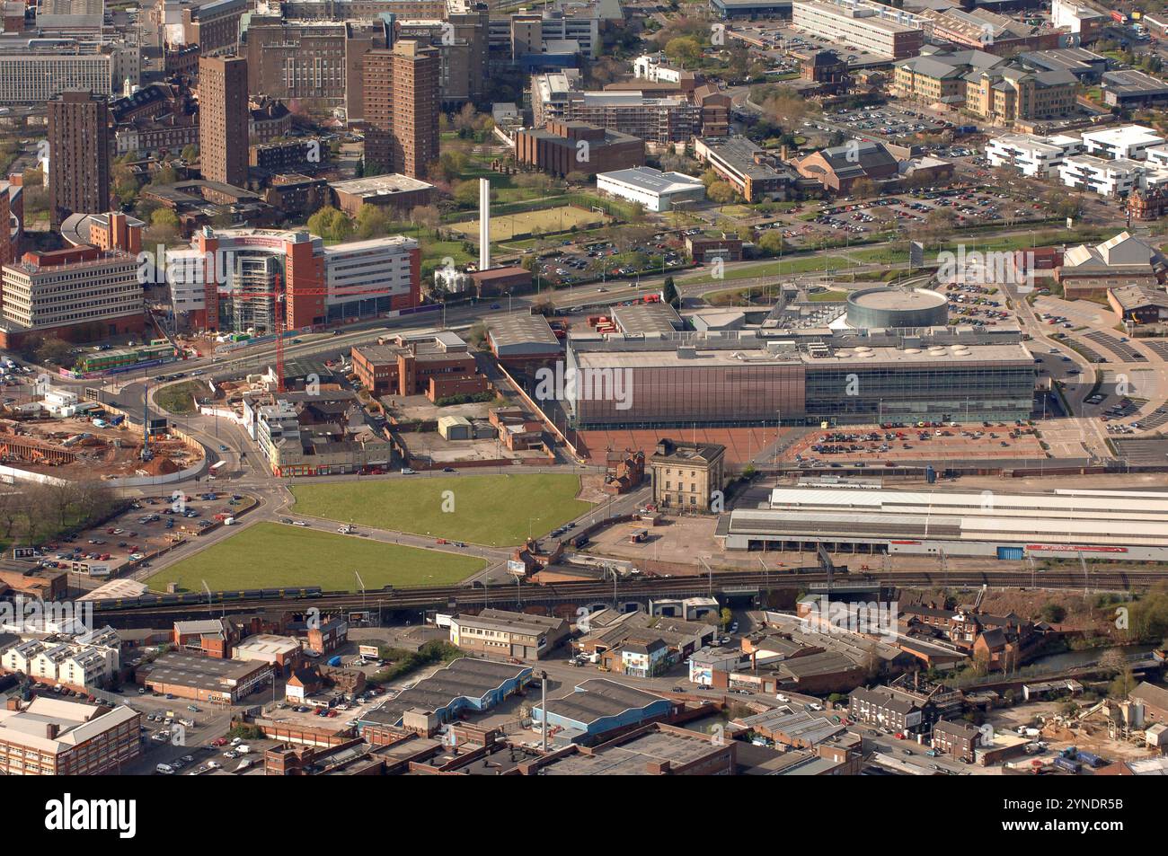 Aerial view of Millennium Point Birmingham City Centre England Uk Stock ...