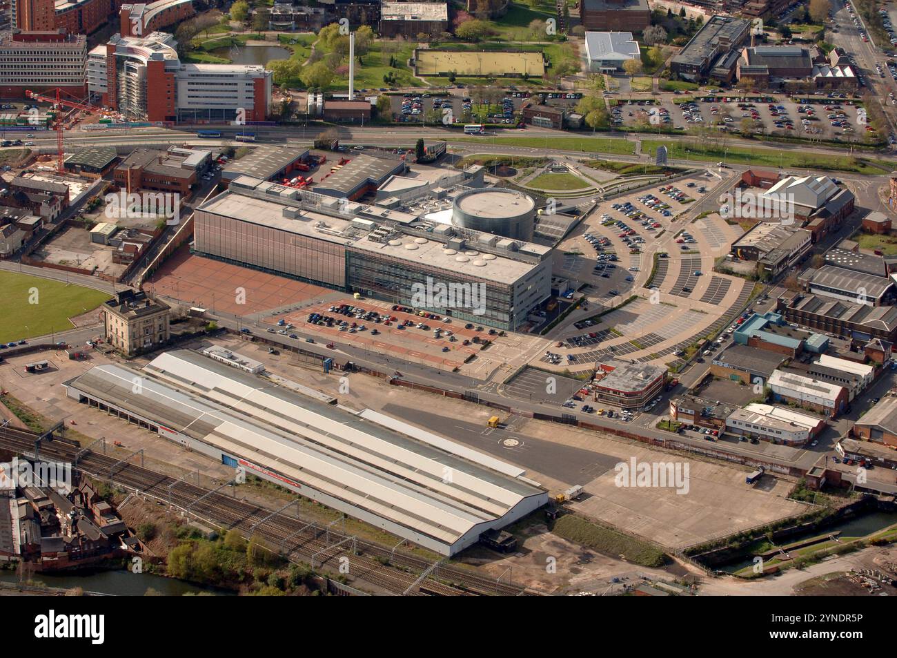 Aerial view of Millennium Point Birmingham City Centre England Uk Stock ...