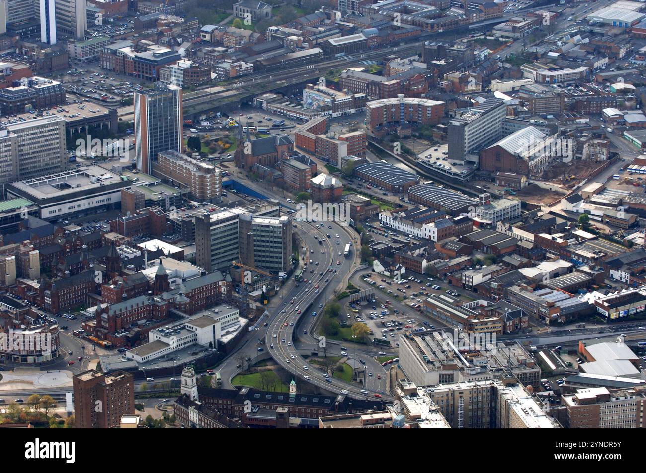 Aerial view of Birmingham City Centre England Uk Stock Photo - Alamy