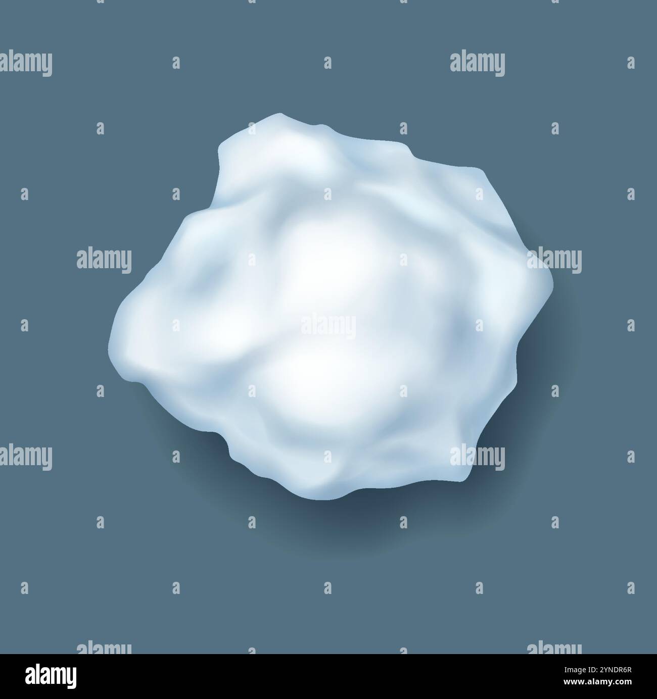 Irregular snow sphere realistic vector illustration. Christmas season ...