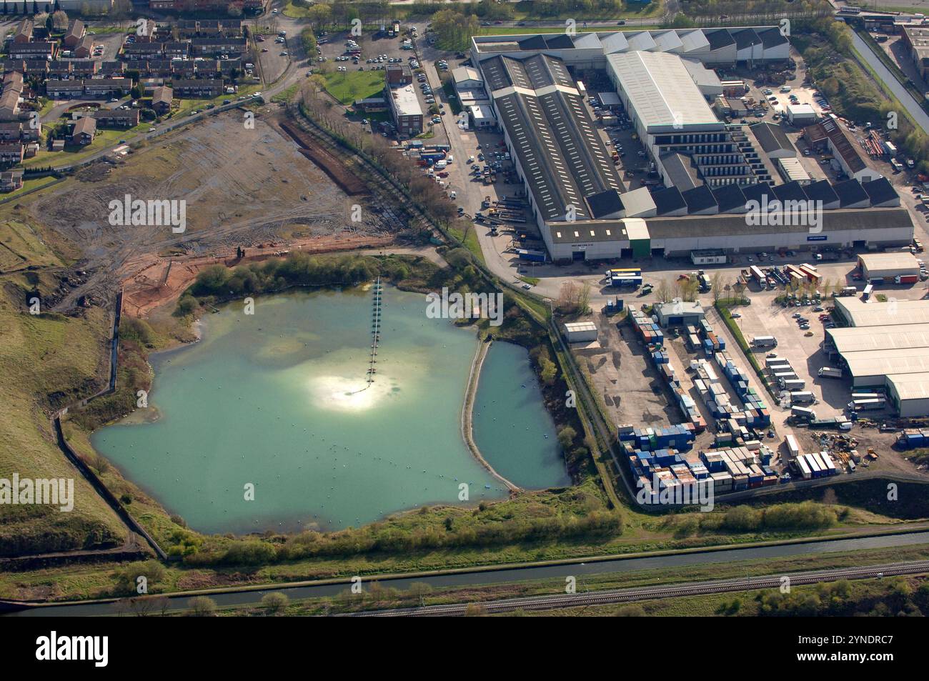 Aerial view of white phosphorus chemical waste disposal in Rattlechain ...