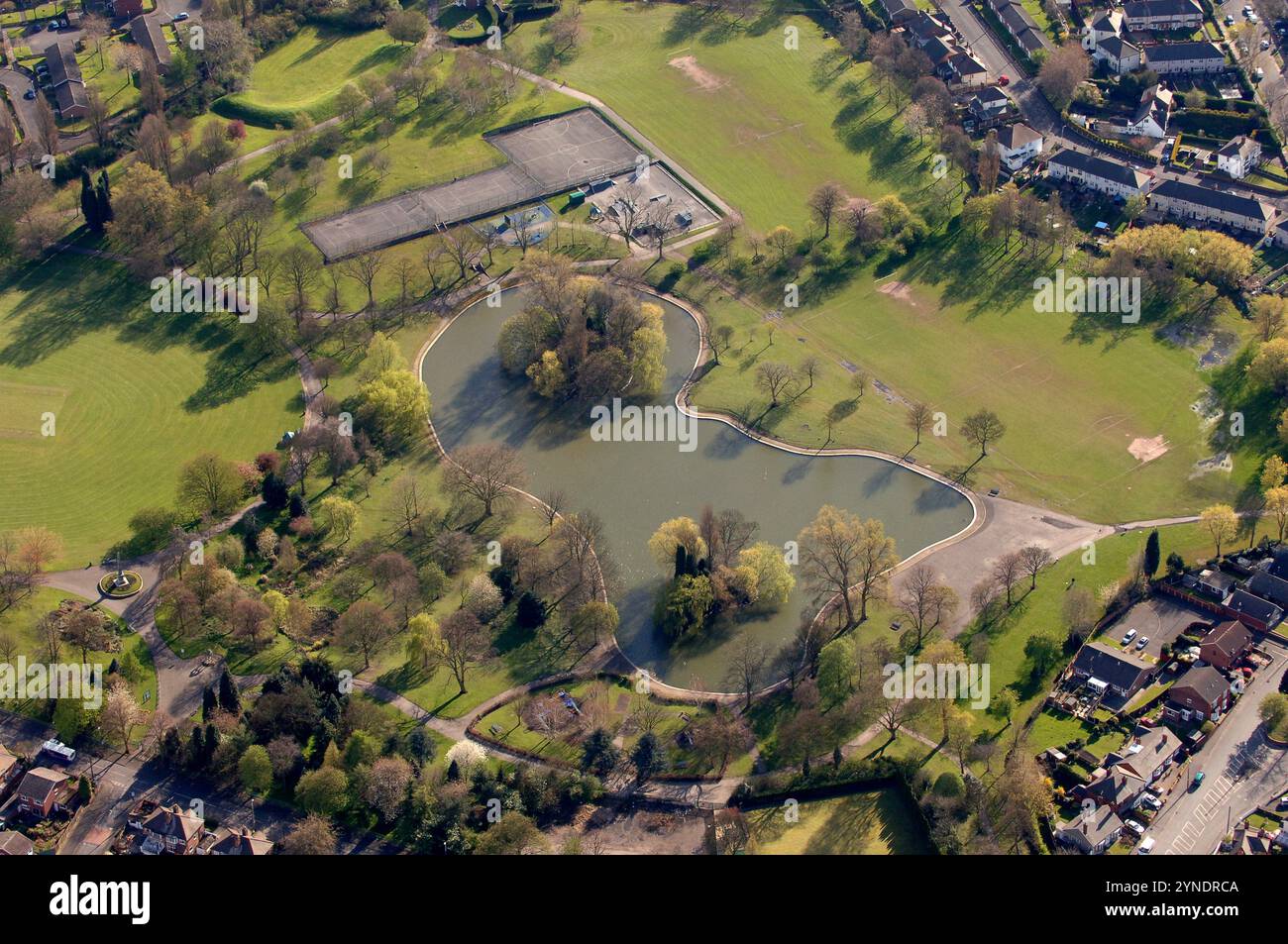 Aerial view of Victoria Park, Tipton, West Midlands, Uk Stock Photo - Alamy