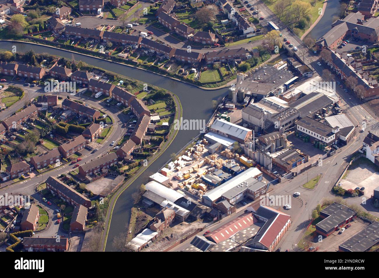 Aerial view of Tipton Works and Dudley Junction where the Birmingham ...