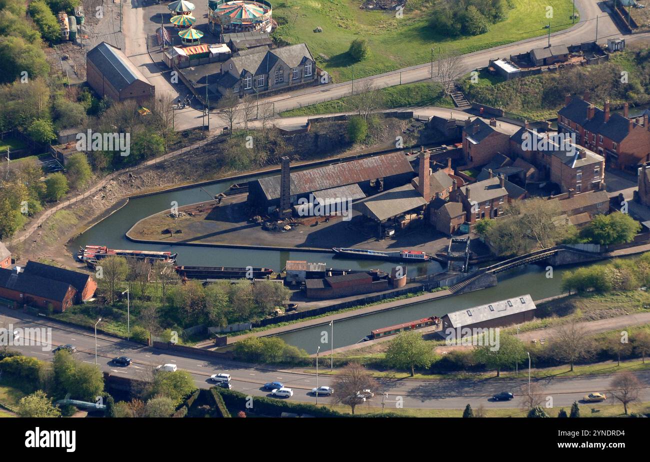 Aerial view of Black Country Museum in West Midlands England Stock ...