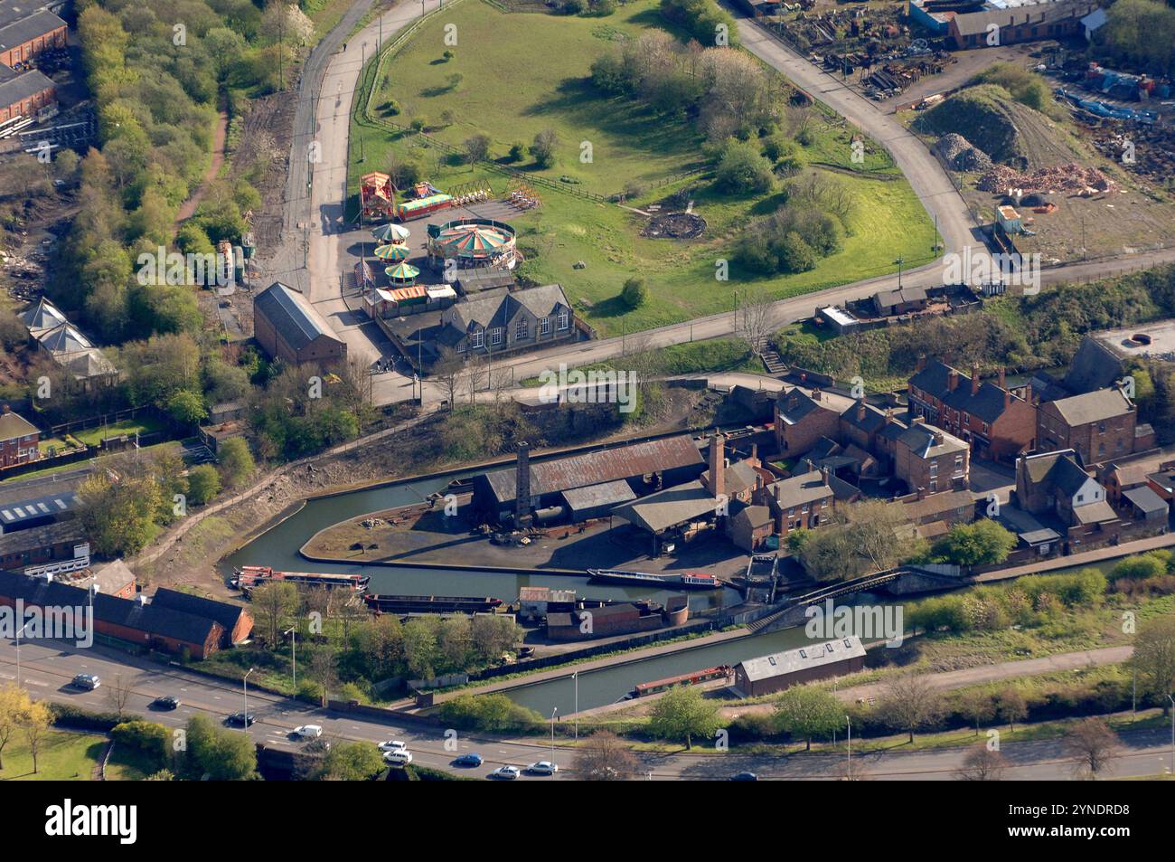 Aerial view of Black Country Museum in West Midlands England Stock ...
