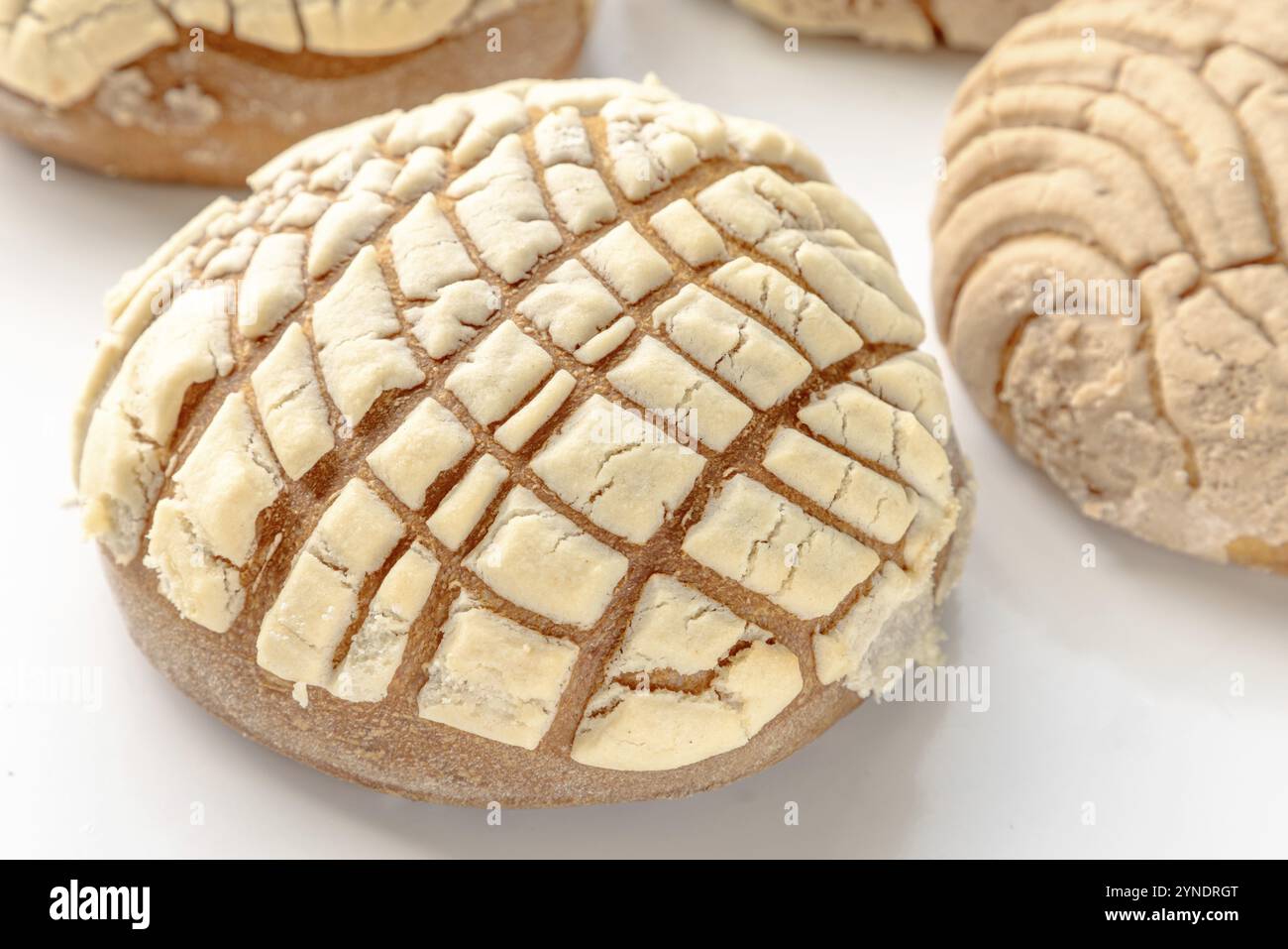 Vanilla Homemade Mexican Conchas. A traditional Mexican sweet bread ...