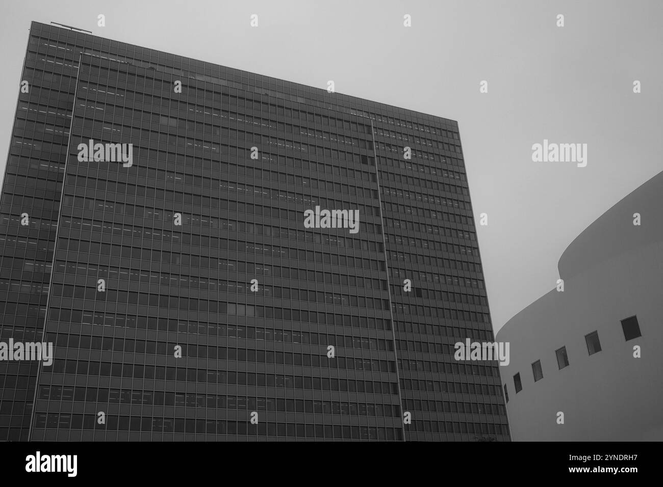 High-rise building in the historic city centre, high-rise, black and ...