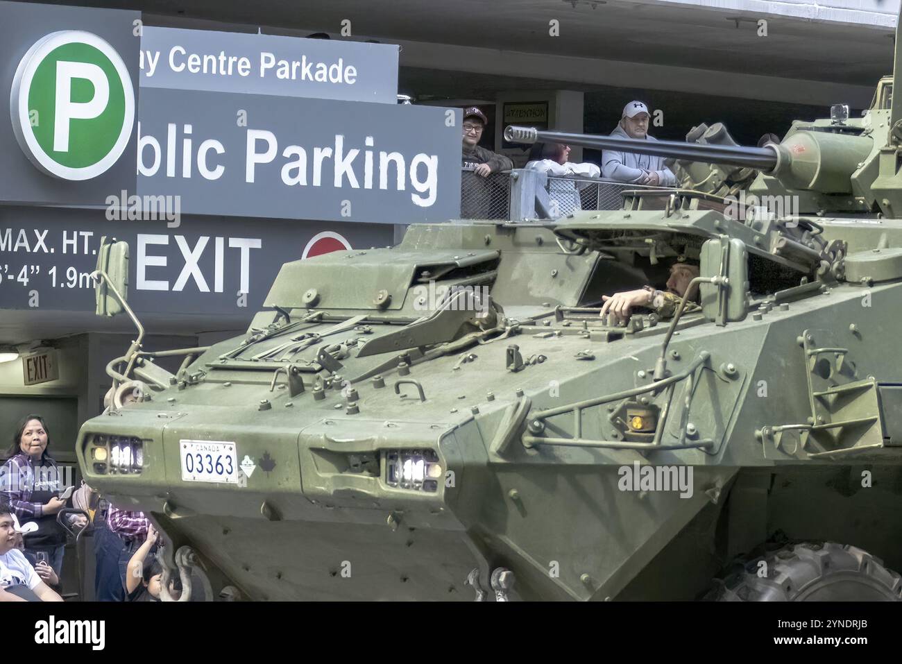 Calgary, Alberta, Canada. July 7, 2023. A close up to a Canadian Armed ...