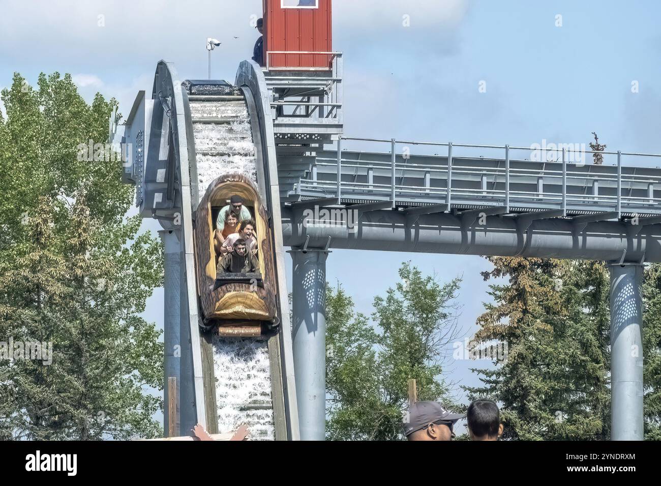Calgary, Alberta, Canada. Aug 1, 2023. Calaway Parks log ride, Timber ...