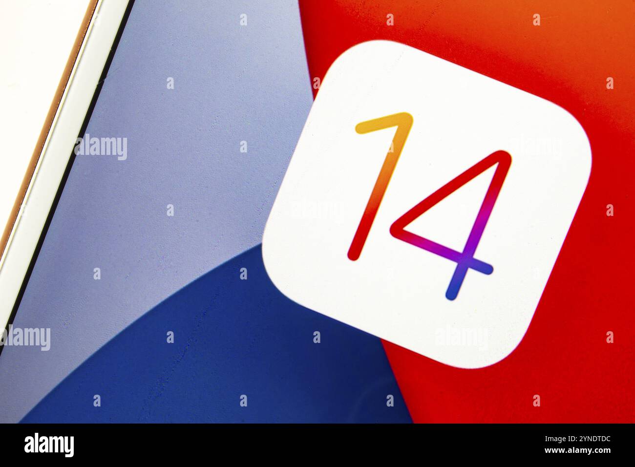 San Francisco, California, USA. Apple IOS14 logo on a iphone Stock ...
