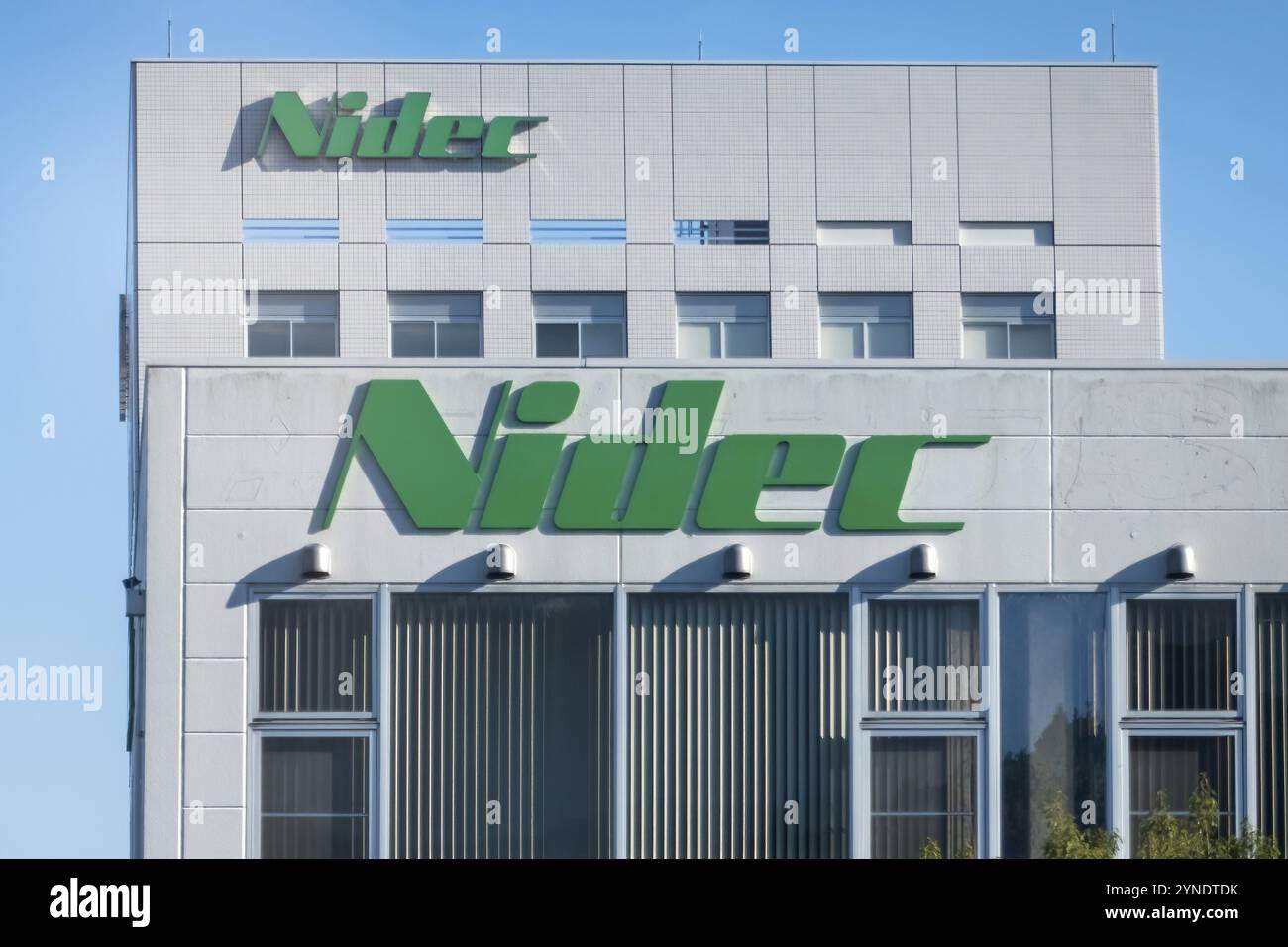 Tokyo, Japan. Nov 5, 2023. A Nidec Corporation logo. A Japanese ...