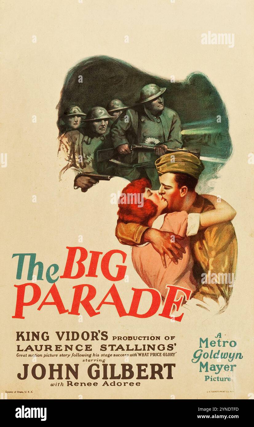 The Big Parade (MGM, 1925). Window Card - starring John Gilbert and ...