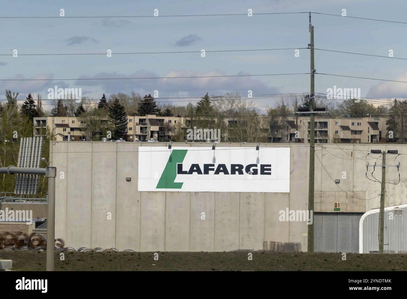 Calgary, Alberta, Canada. May 7, 2023. A Lafarge sign. A French ...