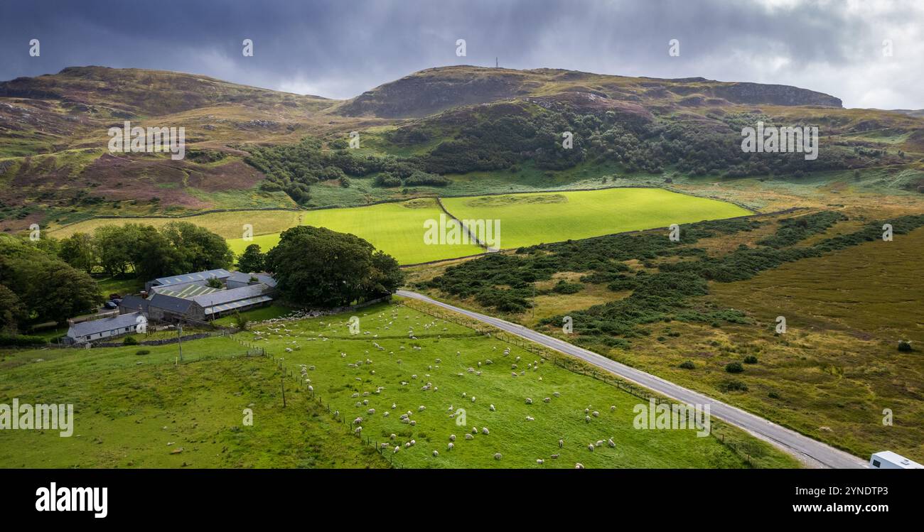 Farmstead on the shores of Loch Eriboll, alongside the North Coast 500 ...