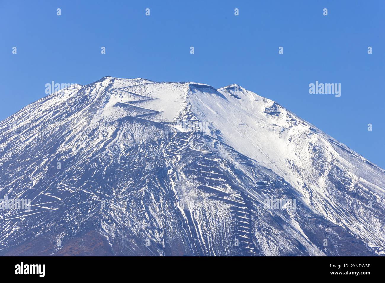 The top of the Mount Fuji, an active volcano about 100 kilometres ...
