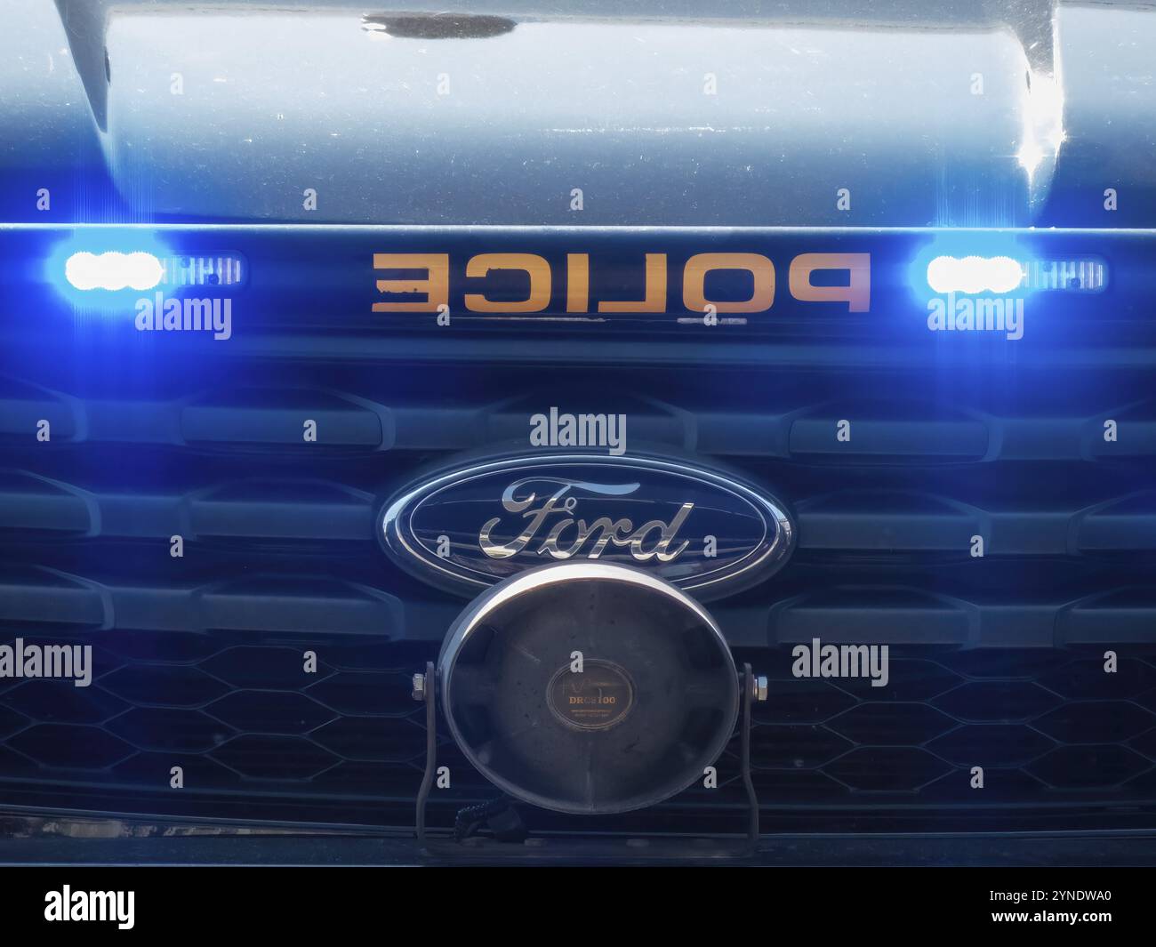 Calgary, Alberta, Canada. Aug 2, 2024. Close-up of a police vehicle's ...