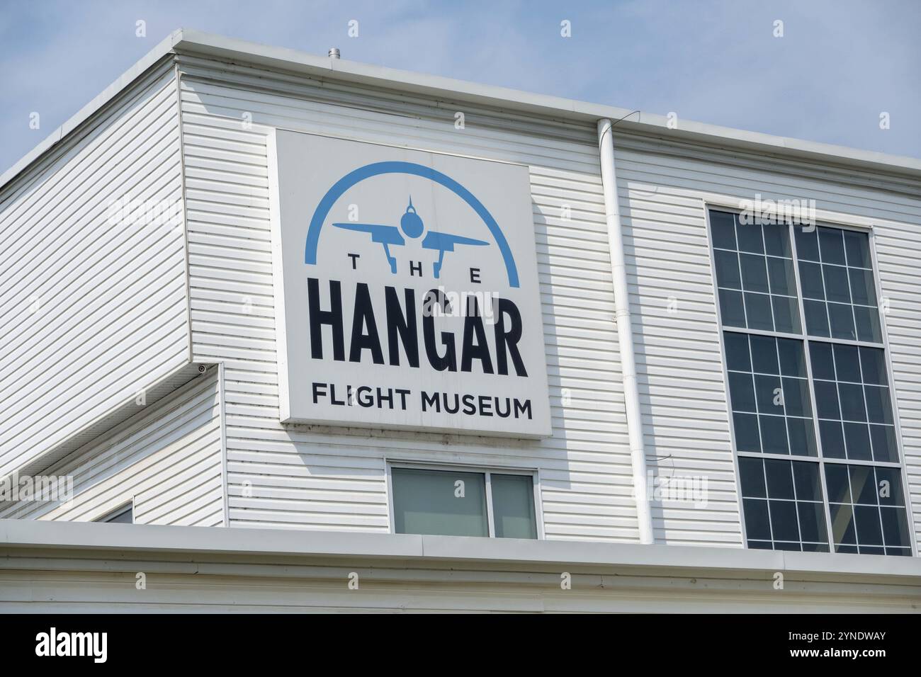 Calgary, Alberta, Canada. Aug 2, 2024. A sign of the Hangar flight ...