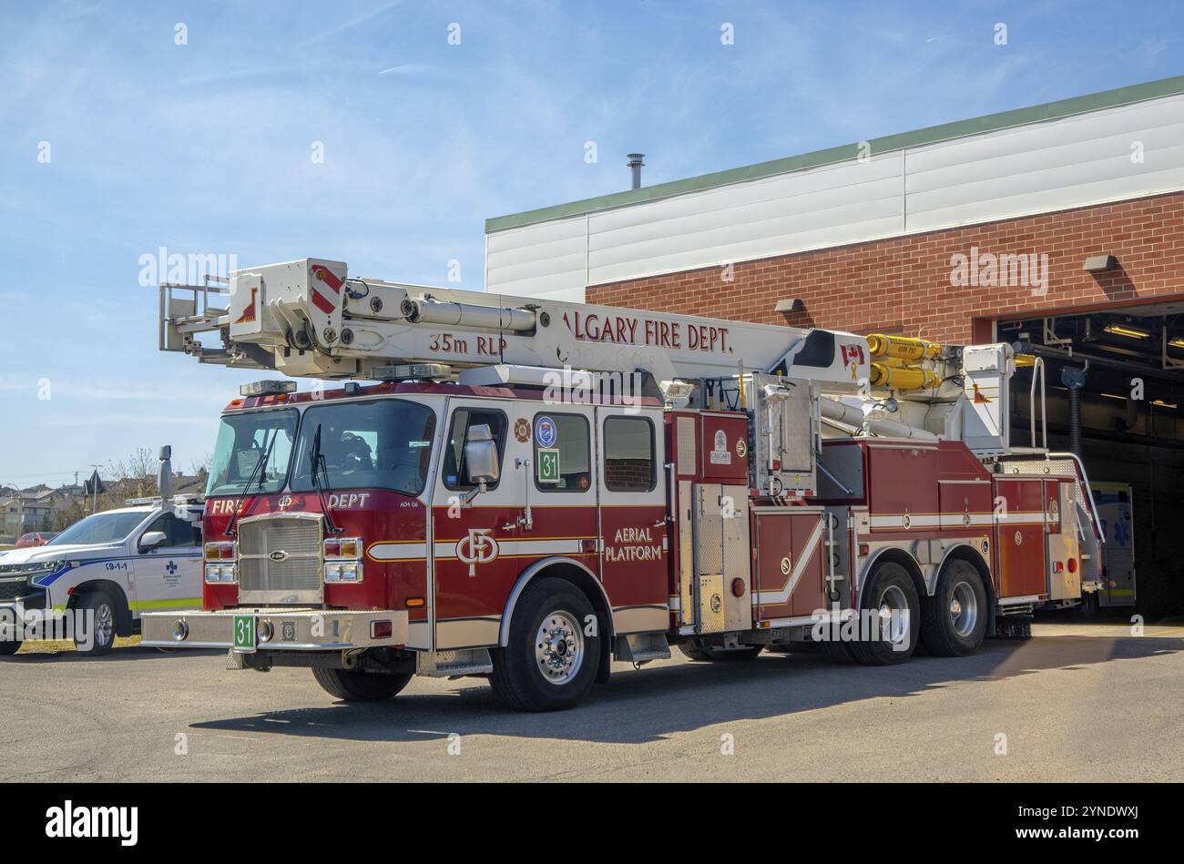 Calgary, Alberta. Canada. May 4, 2023. City of Calgary Fire department ...