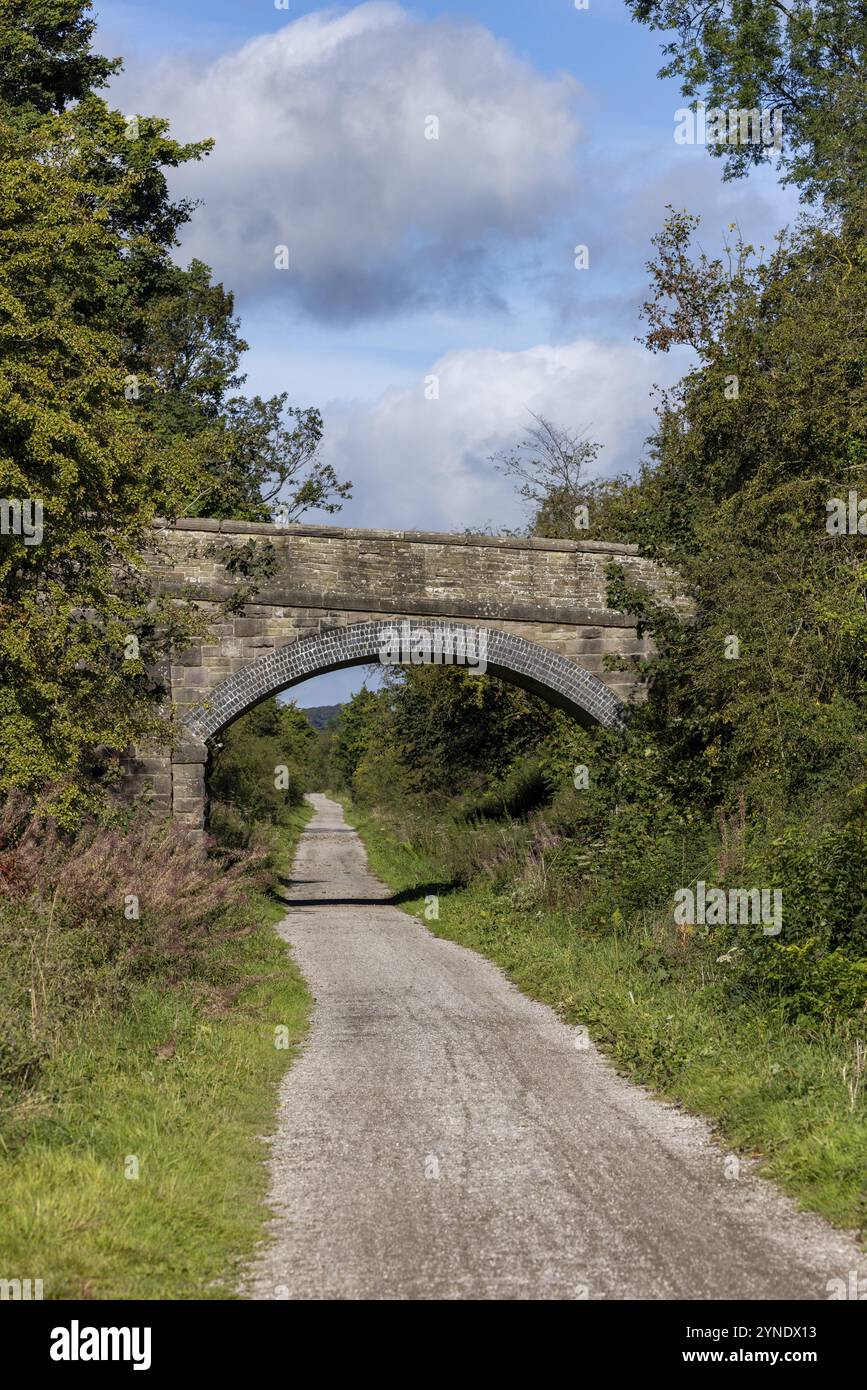 Tissington Trail, cycle path follows old, former railway line, Peak ...