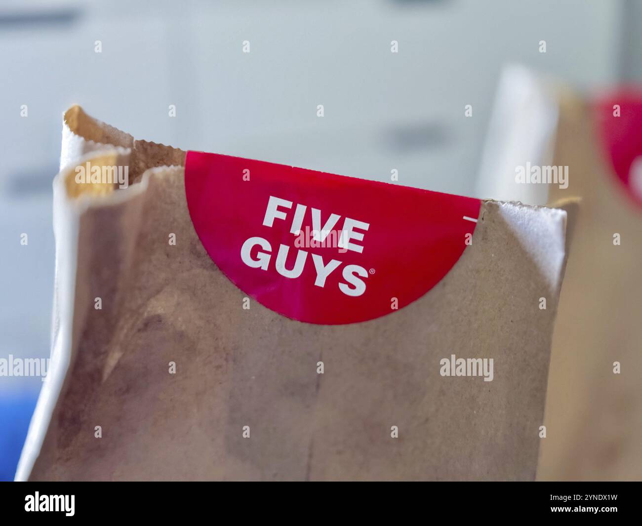Calgary, Alberta, Canada. May 21, 2024. A Five Guys Food chain ...