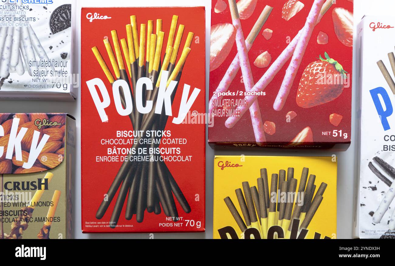 Calgary, Alberta, Canada. Jun 25, 2023. A box of Pocky, a Japanese ...