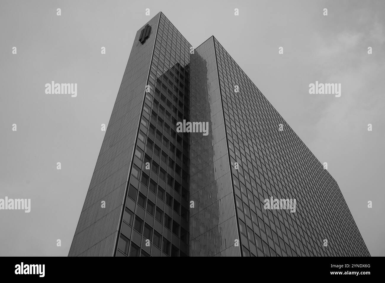 High-rise building in the historic city centre, high-rise, black and ...
