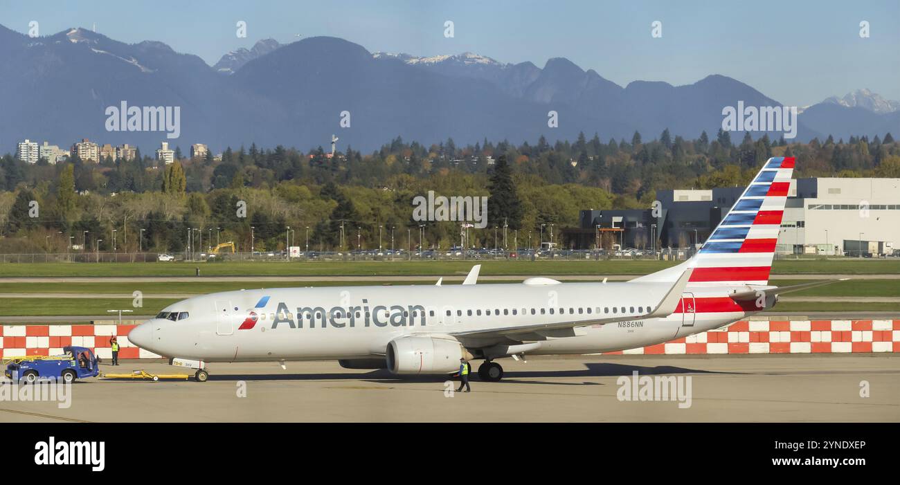 Vancouver, BC, Canada. Dec 2, 2023. An American Airlines plane at the ...