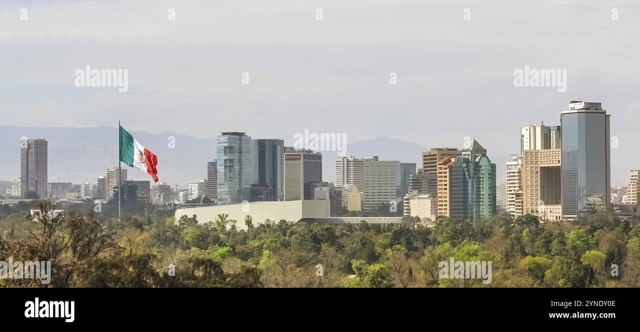 Mexico City, Mexico. Jan 11, 2024. Mexico City Skyline during a cloudy ...
