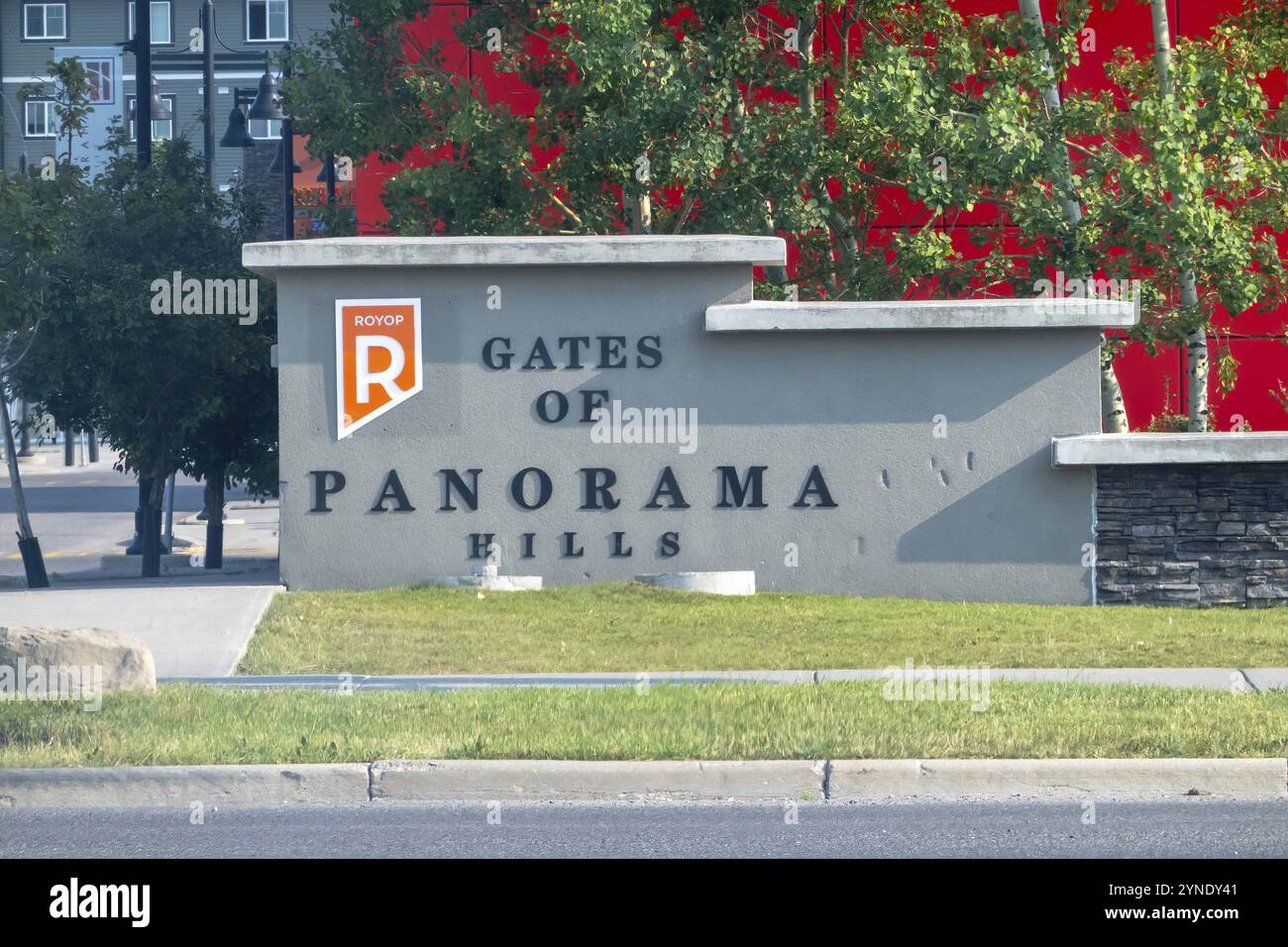 Calgary, Alberta, Canada. Jul 20, 2024. A Gates of Panorama Hills sign ...