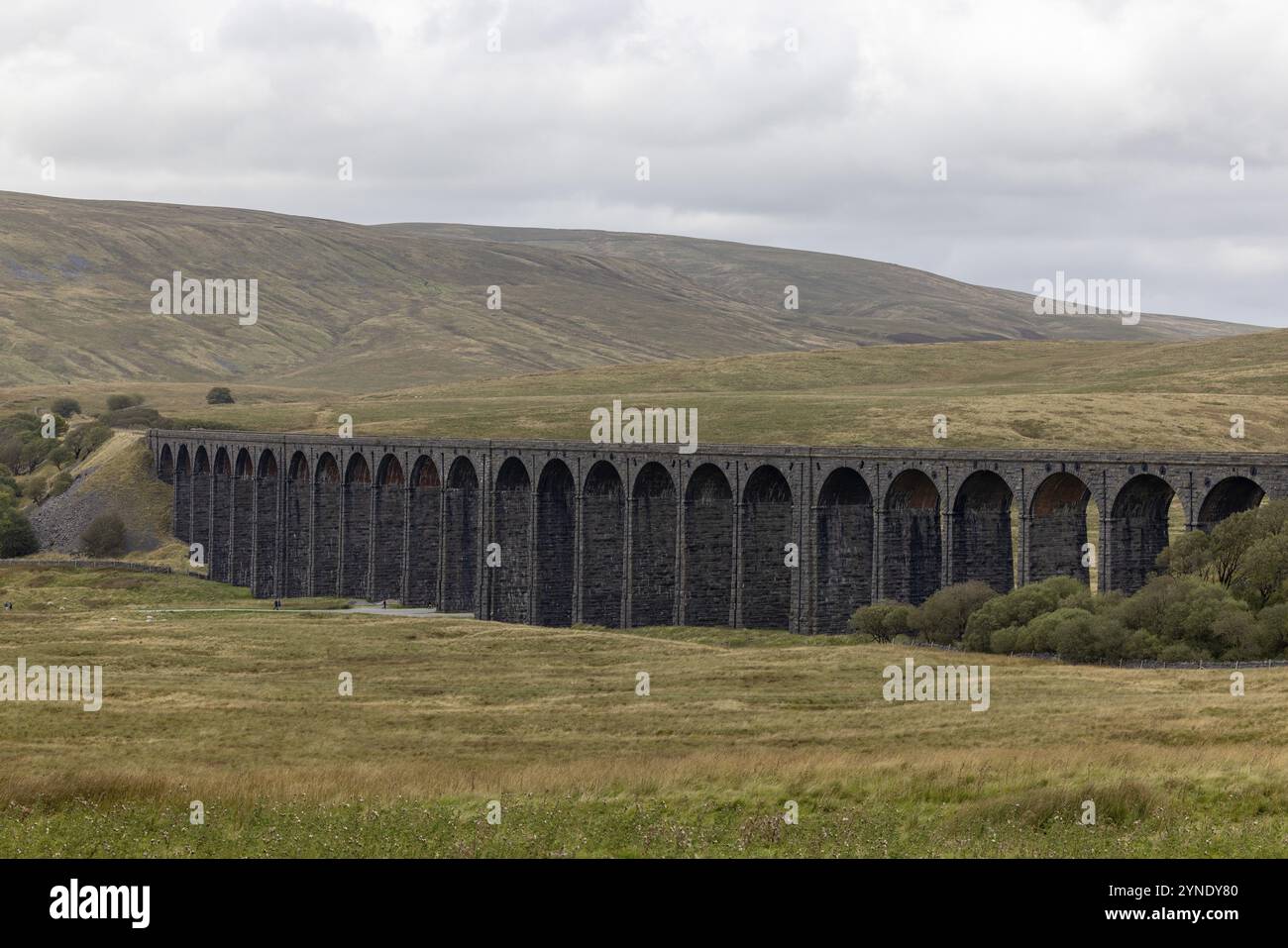 Ribblehead Viaduct, railway bridge over the valley of the River Ribble ...
