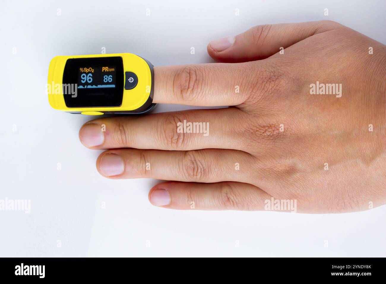 A persons hand palm using a pulse oximetry, noninvasive method for ...