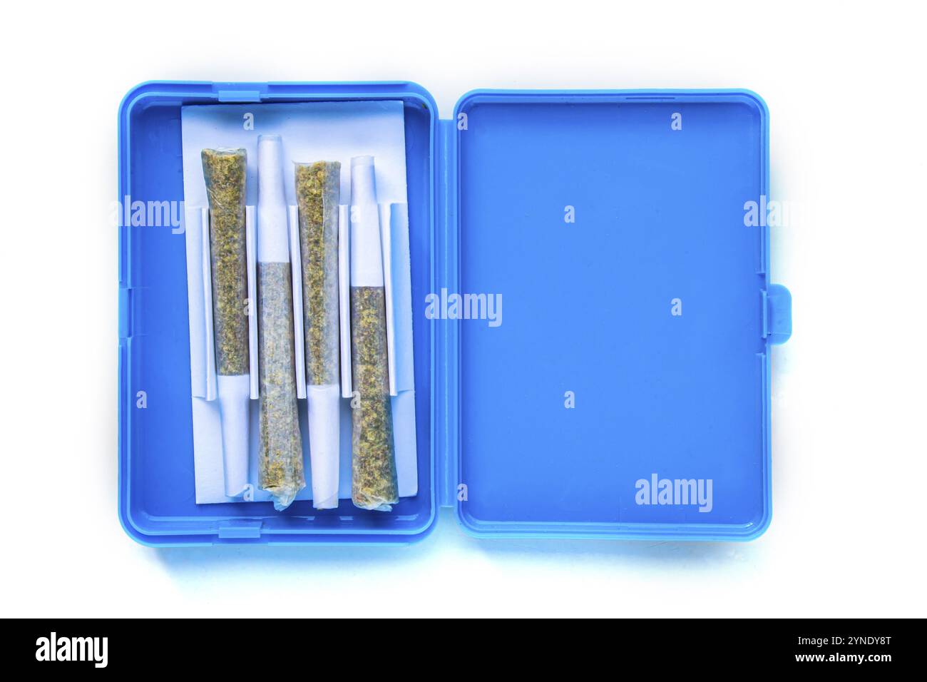 Cannabis blue box plastic package container for Prerolls or Joints with ...