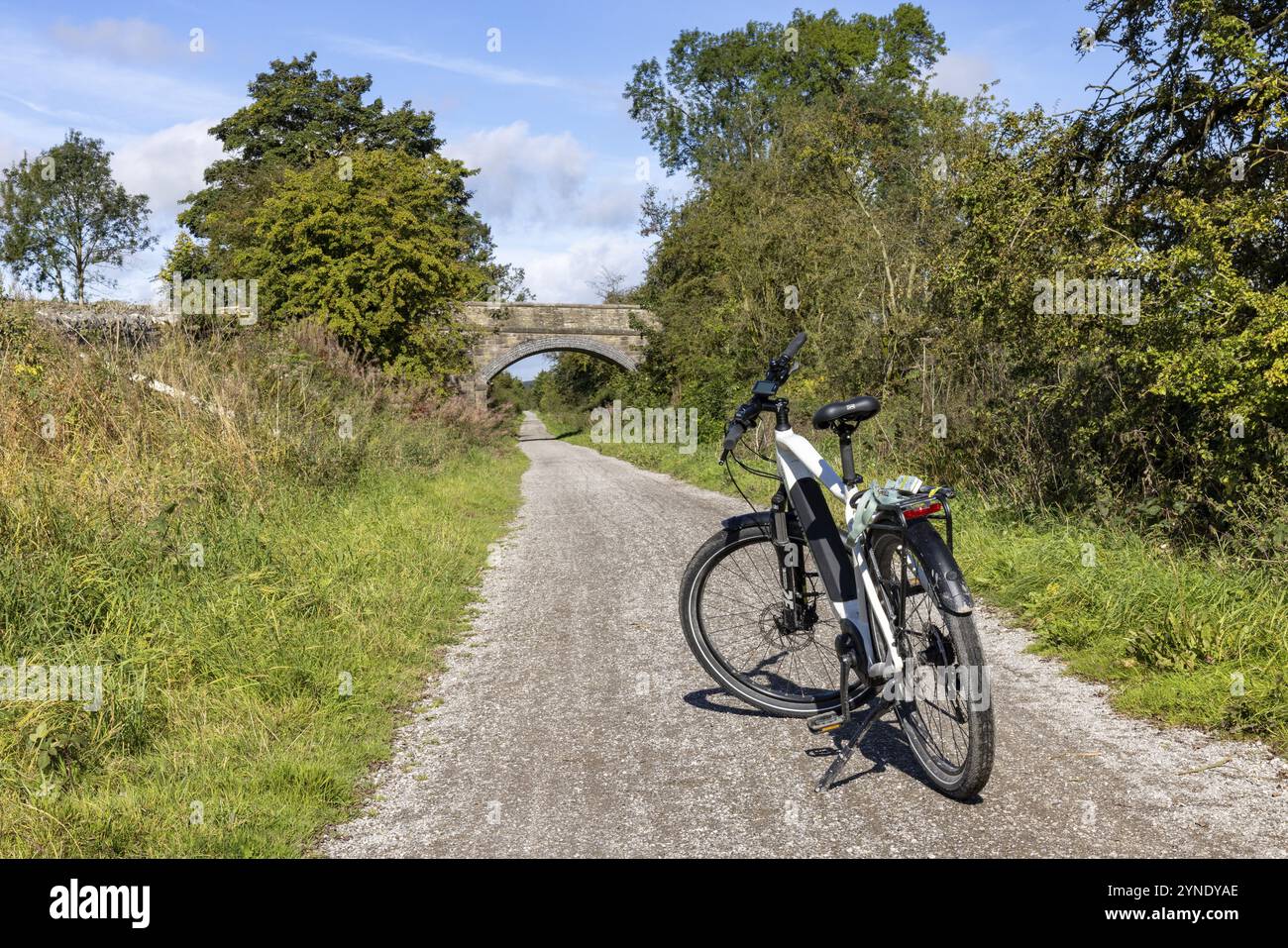Tissington Trail, cycle path follows old, former railway line, Peak ...