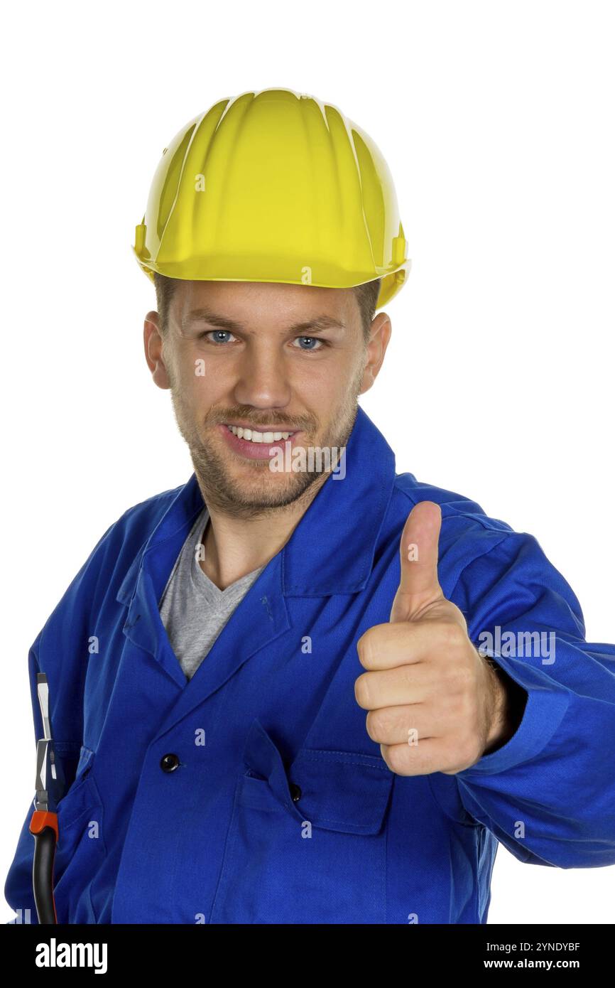 Workman gives thumbs up hi-res stock photography and images - Alamy