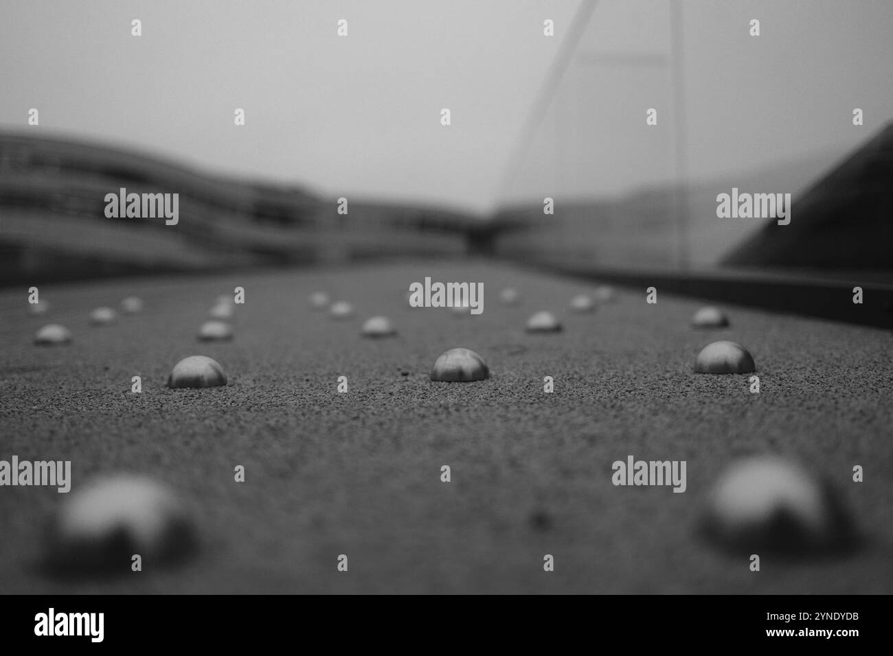 Path on the triangular meadow, accessible roof, blurred background ...