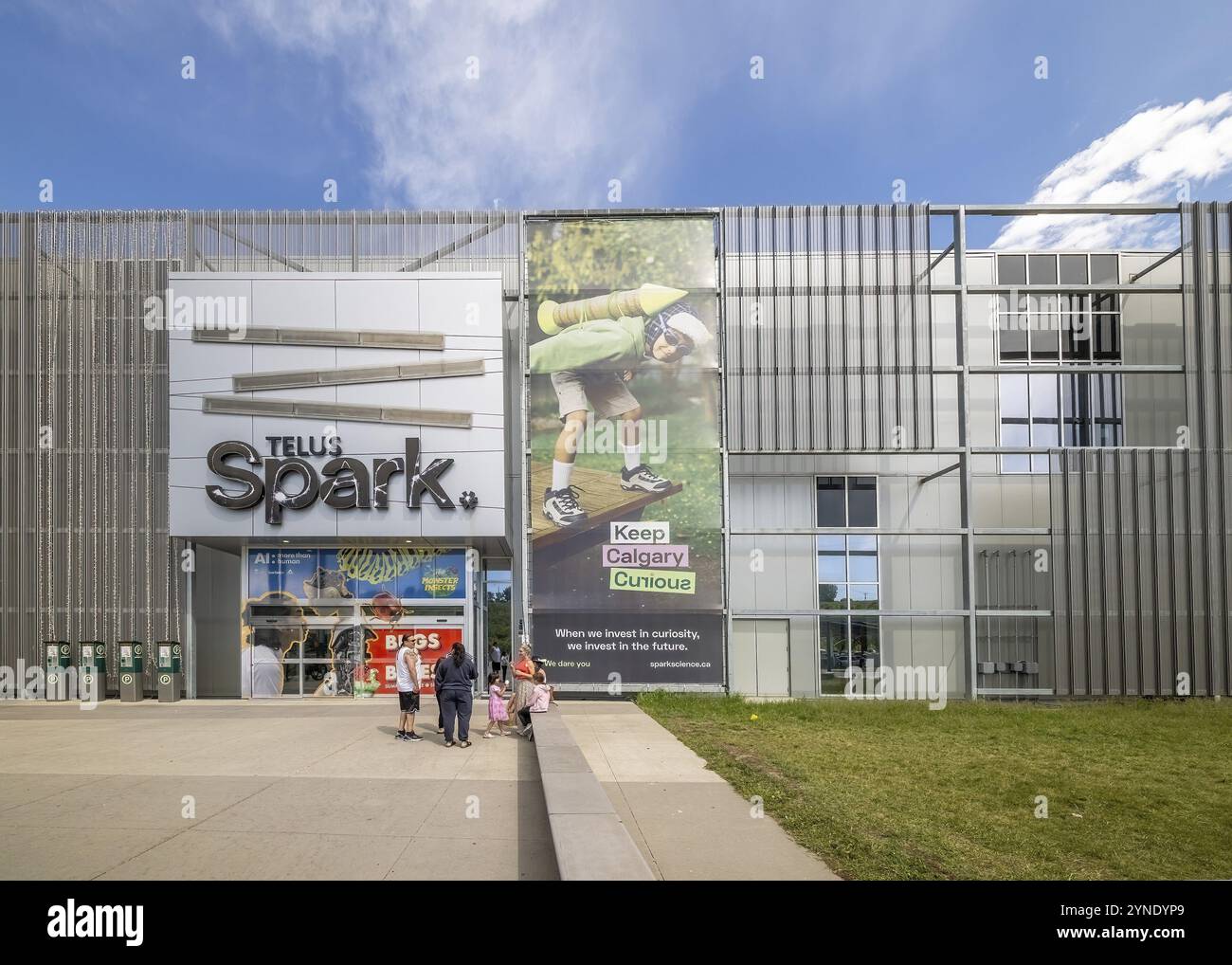 Calgary, Alberta, Canada. Jun 21, 2024. Main entrance of the TELUS Spark Science Centre, a ...
