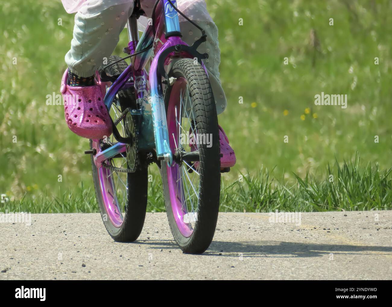 Calgary, Alberta, Canada. May 27, 2023. A little young girl wearing ...