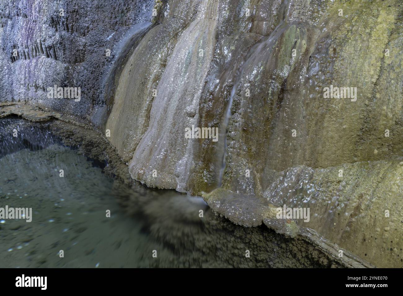 Stalactite cave, Ingleborough Cave, Clapham, Yorkshire Dales, England ...