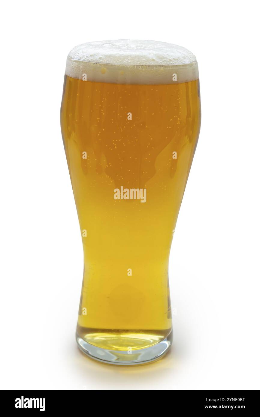Isolated pint beer on a white background Stock Photo - Alamy