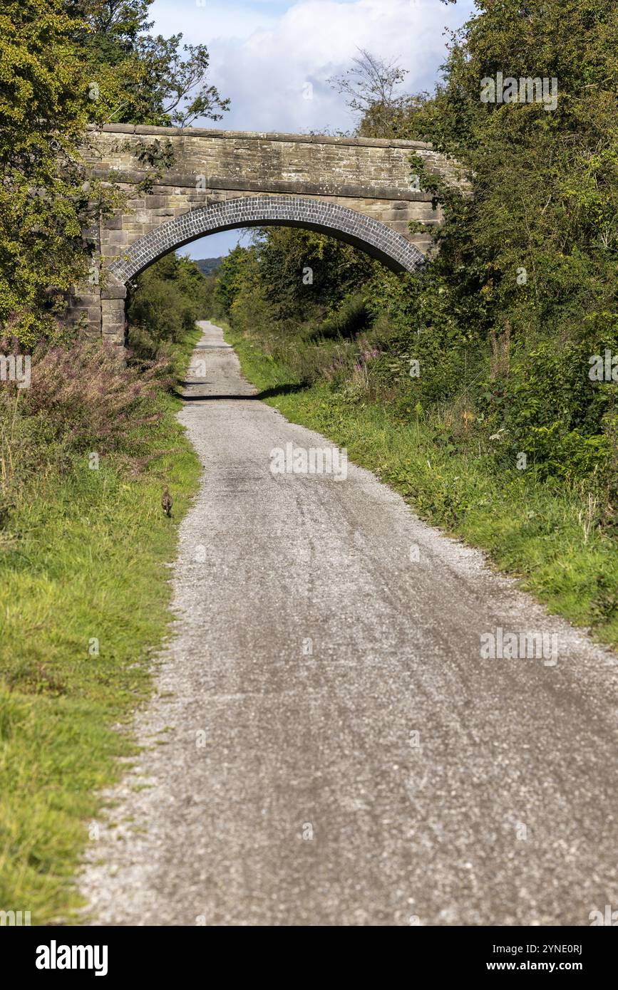 Tissington Trail, cycle path follows old, former railway line, Peak ...