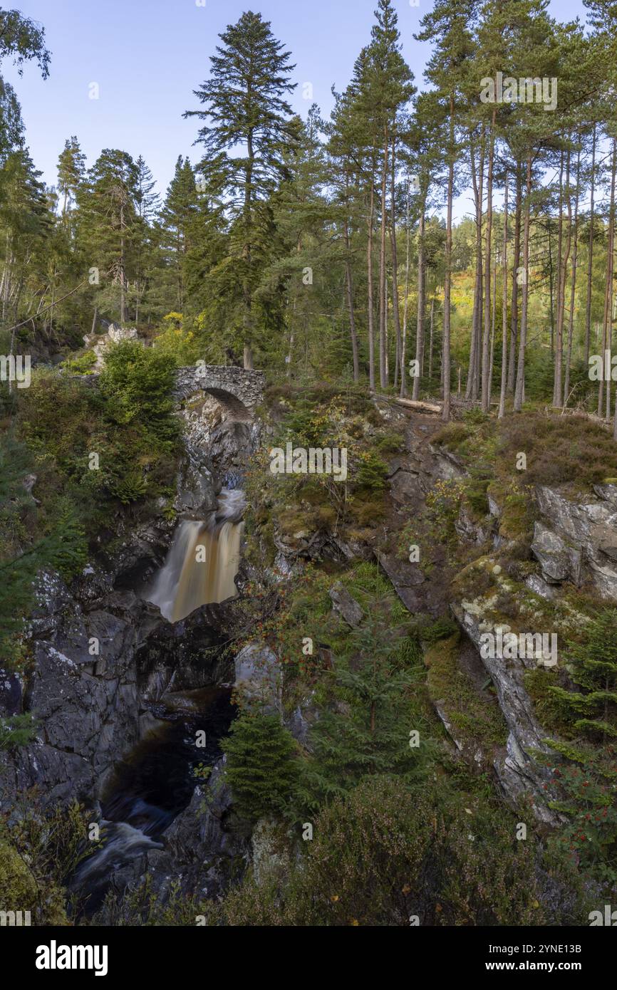Waterfalls in a forest reserve, Falls of Bruar, Pitagowan, Pitlochry ...