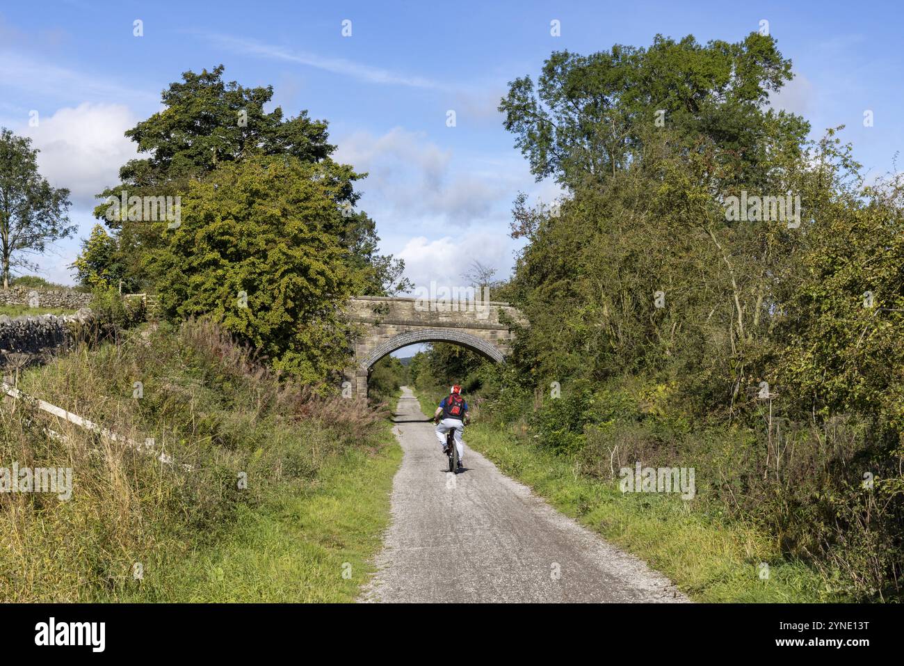 Tissington Trail, cycle path follows old, former railway line, Peak ...