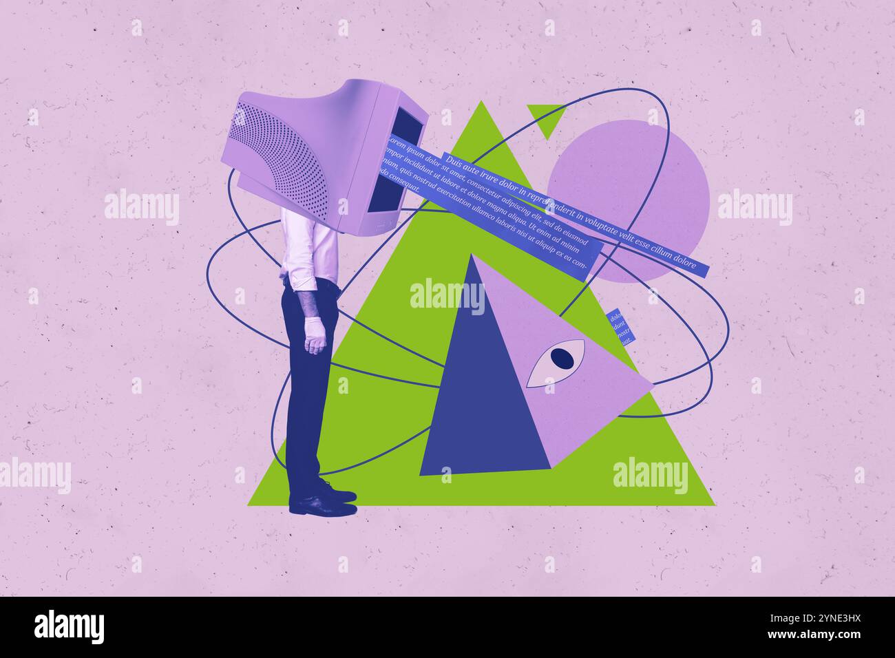 Composite trend artwork sketch image photo collage of headless man ...